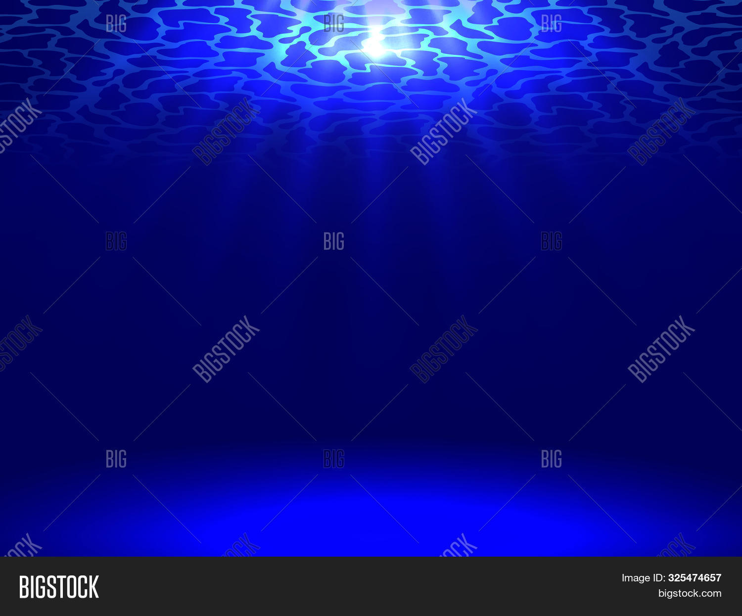 Ray Light Deep Water Vector & Photo (Free Trial) | Bigstock