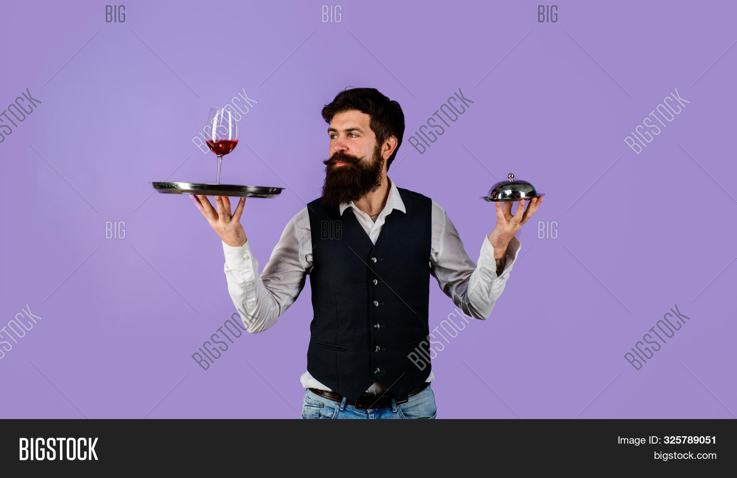 Handsome Man Waiter Image & Photo (Free Trial) | Bigstock