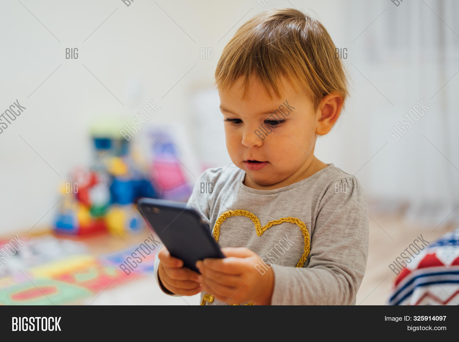Baby Using Phone, Image & Photo (Free Trial) | Bigstock