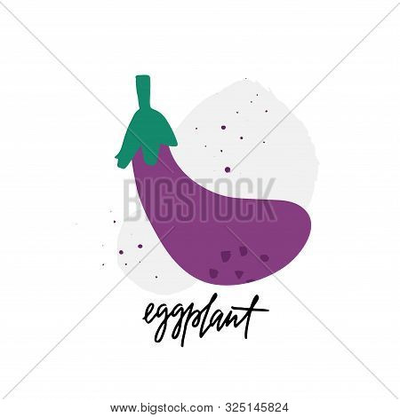 Eggplant Flat Vector Vector & Photo (Free Trial) | Bigstock