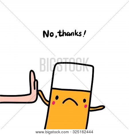 No Thanks Hand Drawn Vector & Photo (Free Trial) | Bigstock