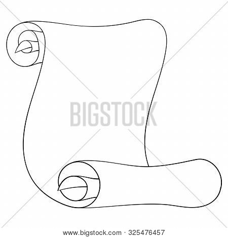 Paper Scroll. Outline Vector & Photo (Free Trial) | Bigstock