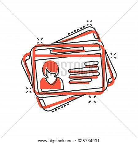 Id Card Icon Comic Vector & Photo (Free Trial) | Bigstock