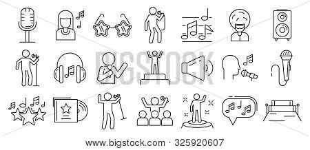 Singer Icons Set. Vector & Photo (Free Trial) | Bigstock