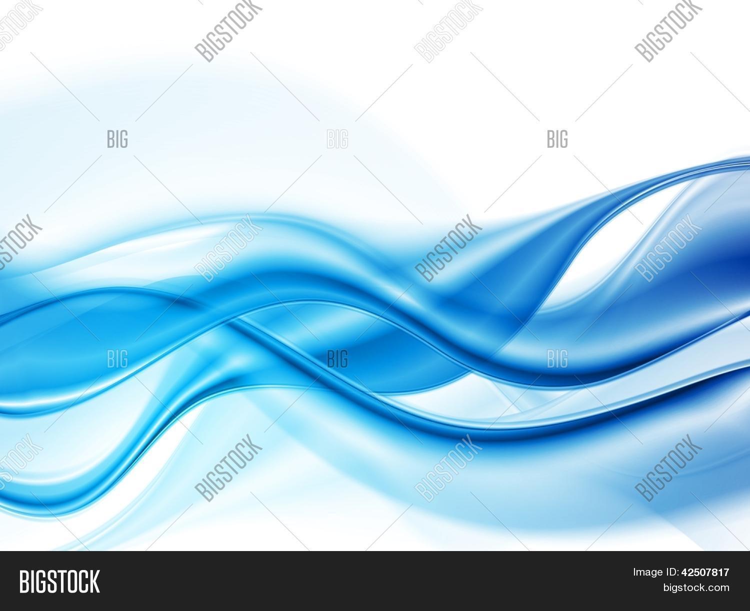 Vector y foto Olas Lisas Azules (prueba gratis) | Bigstock