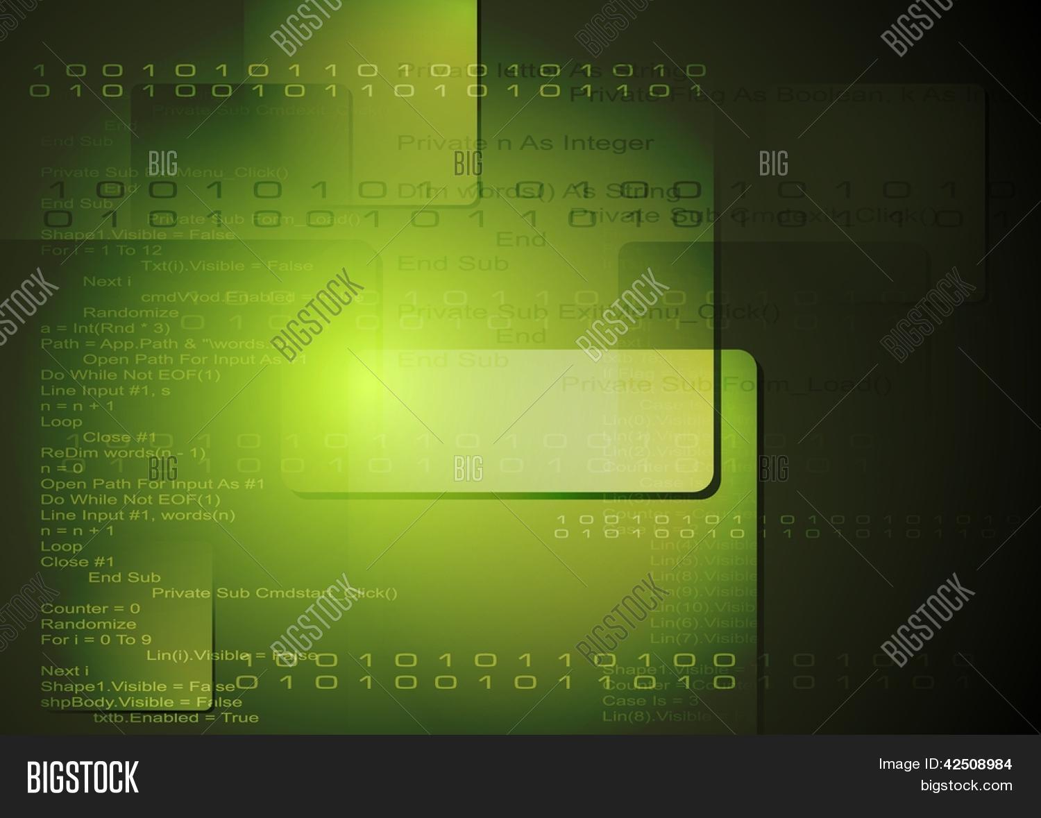 Dark Green Technology Vector & Photo (Free Trial) | Bigstock