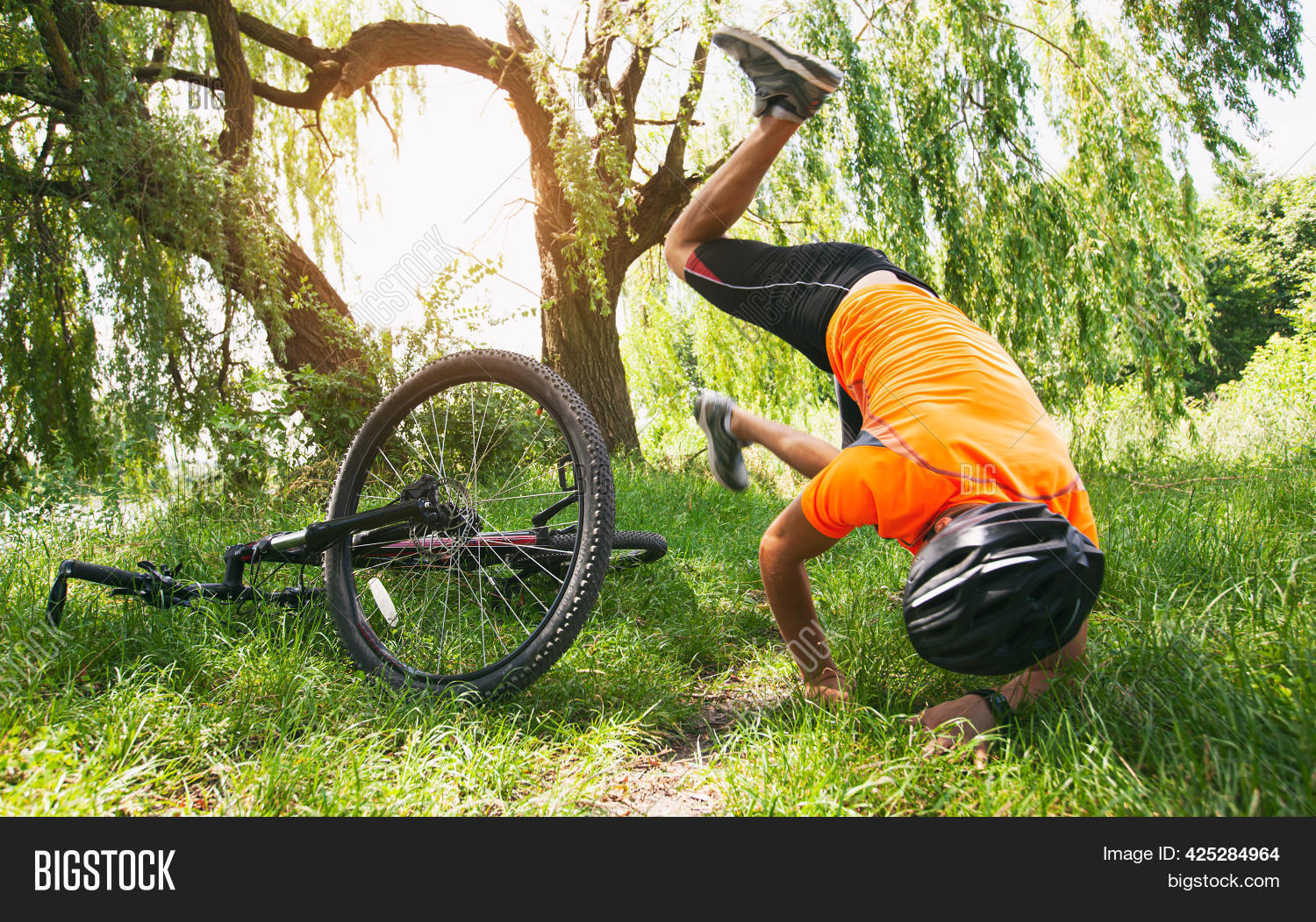 Man Falling Bike On Image & Photo (Free Trial) | Bigstock