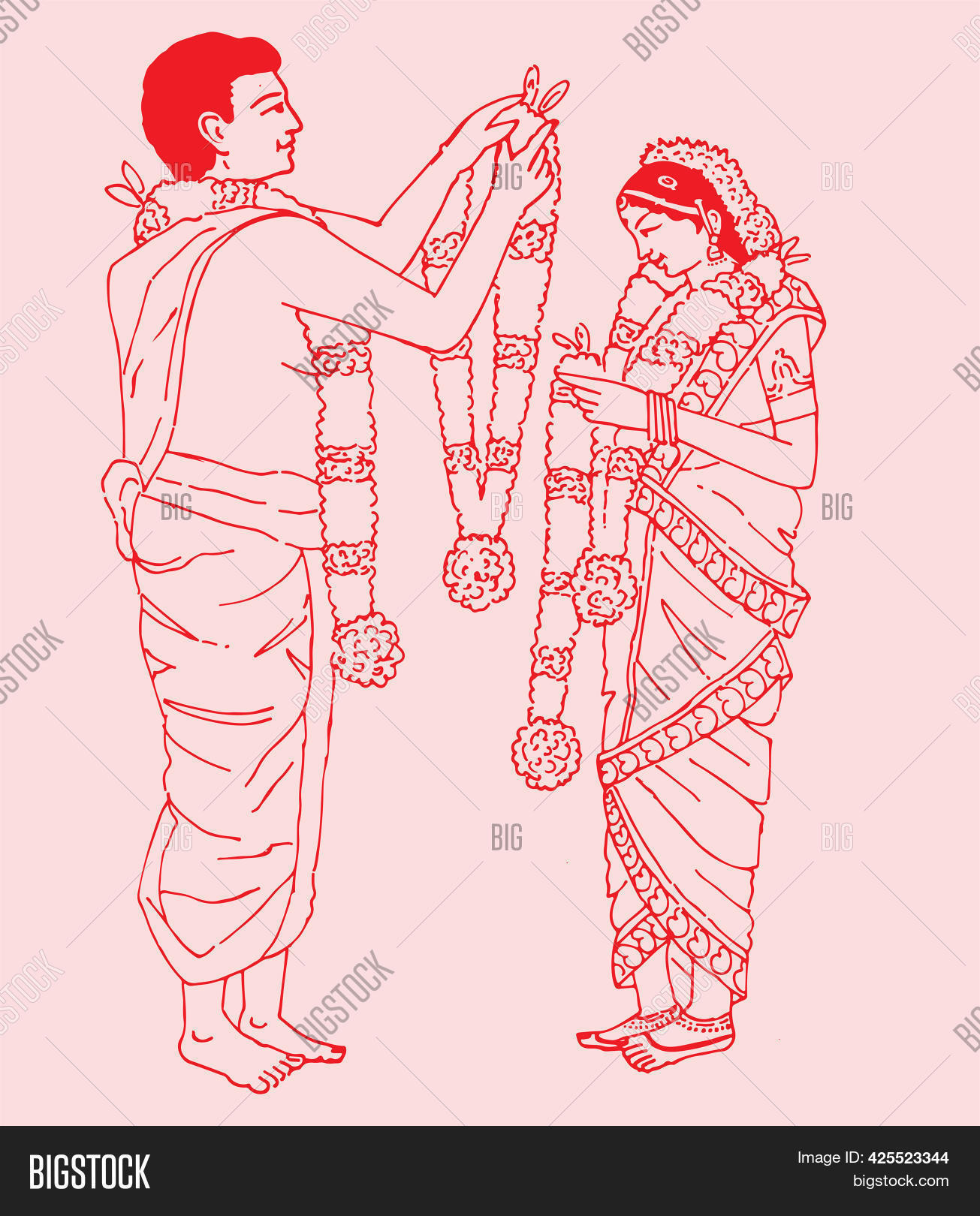 Sketch Indian Wedding Image & Photo (Free Trial) | Bigstock