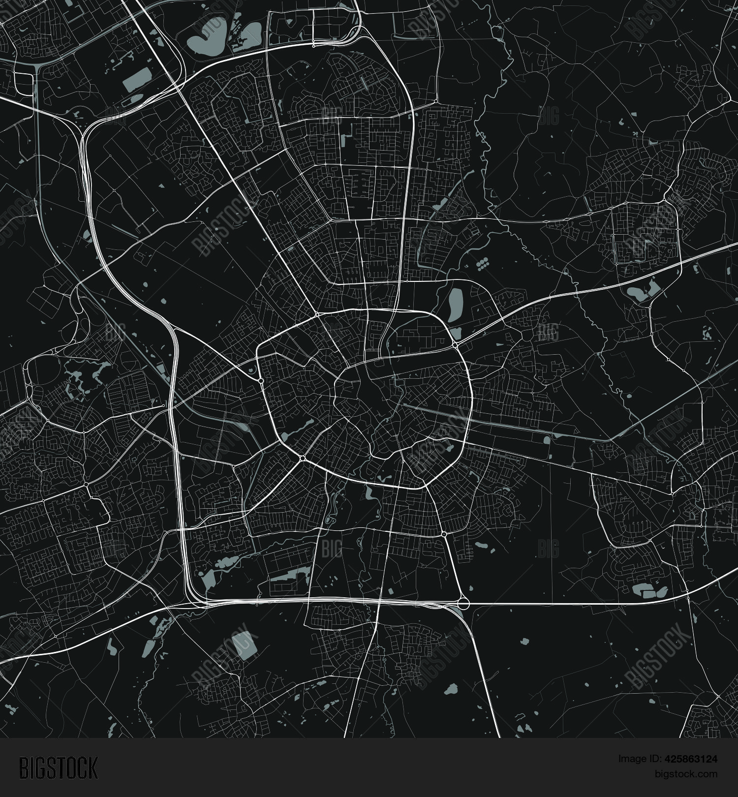 Urban City Map Vector & Photo (Free Trial) | Bigstock
