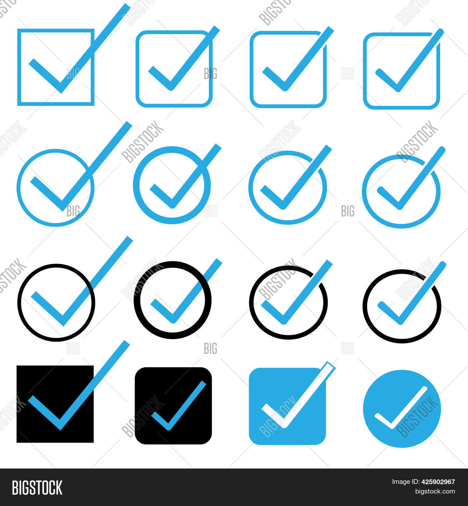Blue Tick Checkbox On Image & Photo (Free Trial) | Bigstock