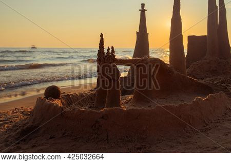 Sand Castle On Beach. Image & Photo (Free Trial) | Bigstock