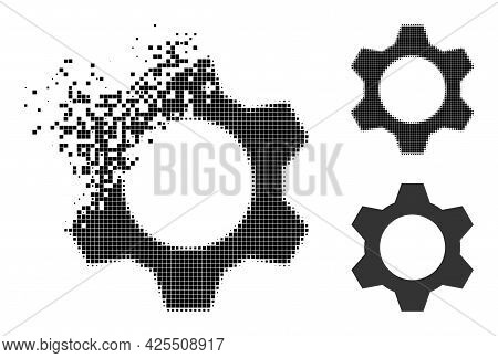 Moving Pixelated Cog Vector & Photo (Free Trial) | Bigstock
