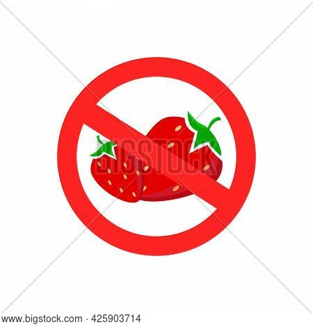 Sign No Strawberry. Vector & Photo (Free Trial) | Bigstock
