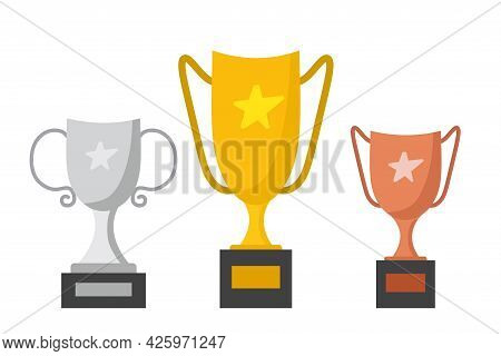 Set Winners Cups Vector & Photo (Free Trial) | Bigstock