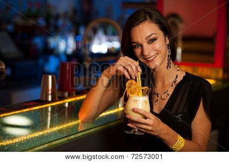 Girl Drinks Cocktail Image & Photo (Free Trial) | Bigstock