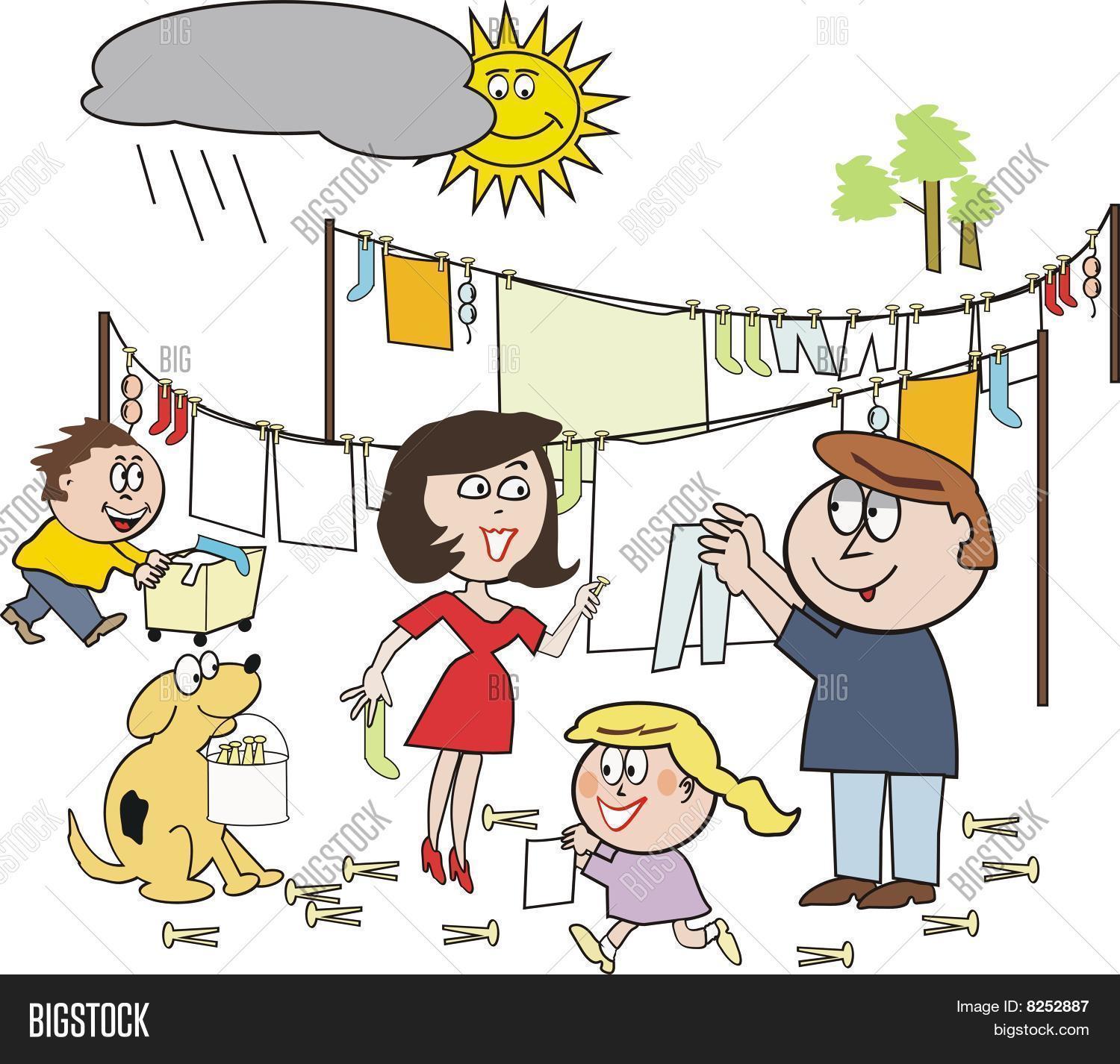 Family Laundry Vector & Photo (Free Trial) | Bigstock