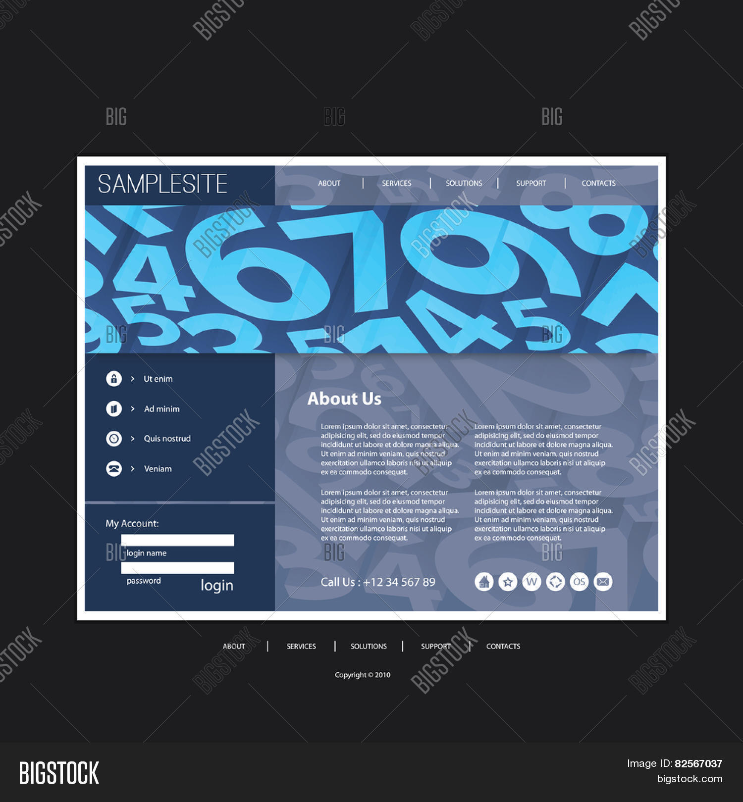 One Page Website Vector & Photo (Free Trial) | Bigstock