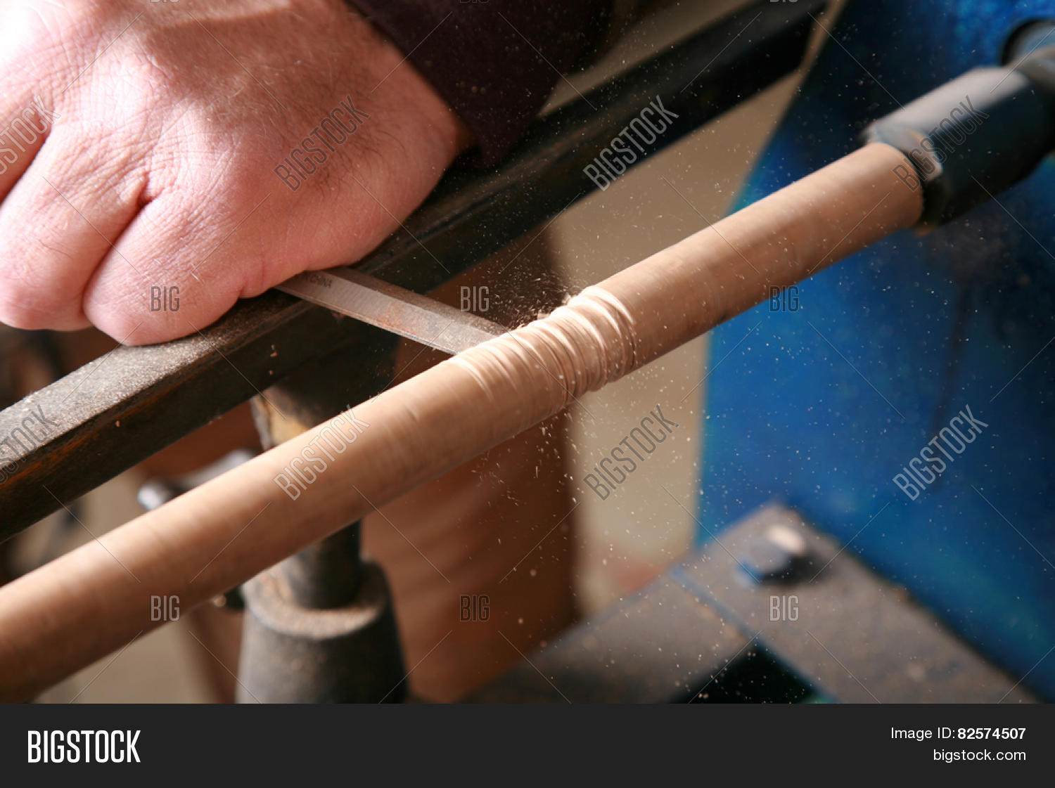 Wood Worker Works On Image & Photo (Free Trial) | Bigstock