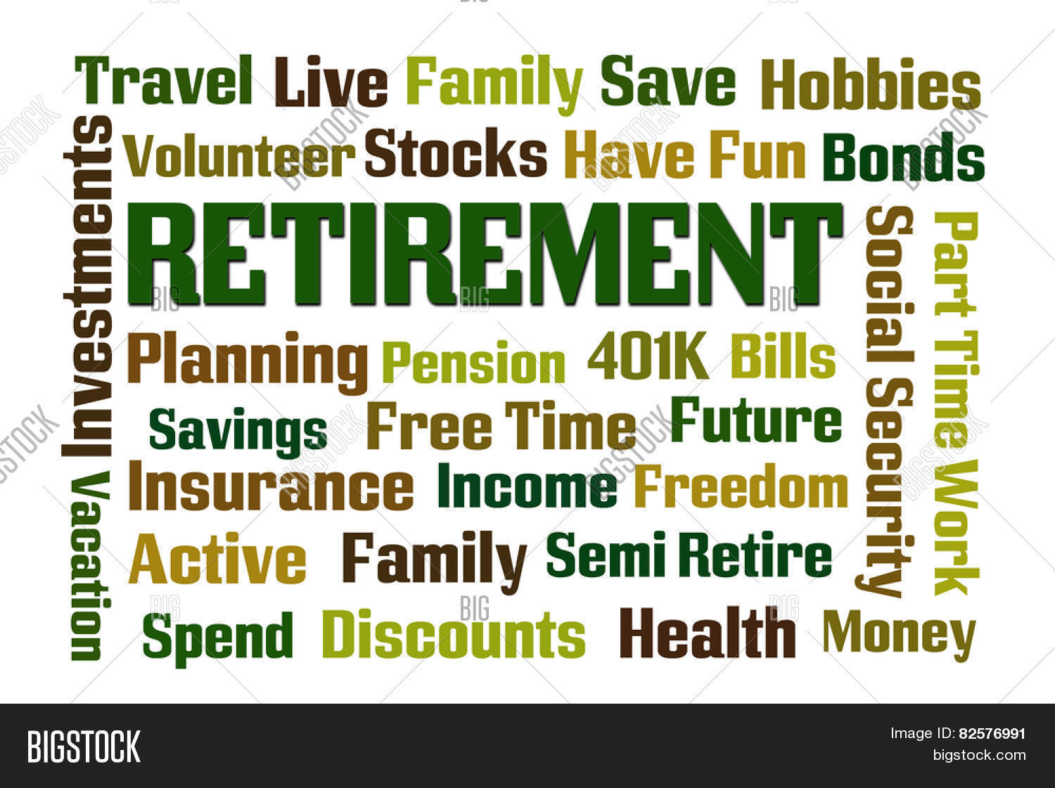 Retirement Word Cloud Image & Photo (Free Trial) | Bigstock