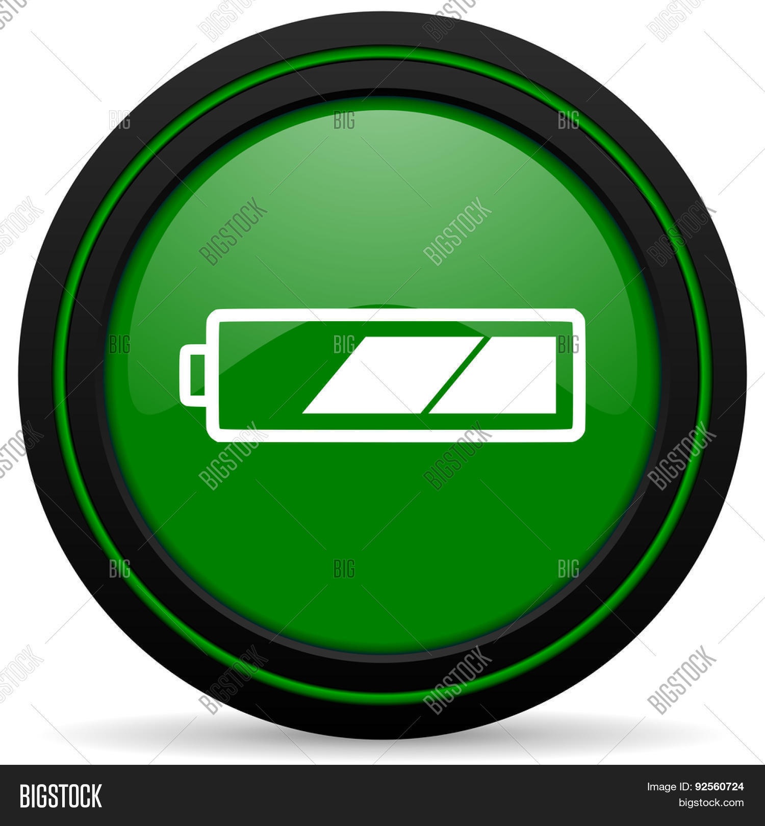 Battery Green Icon Image & Photo (Free Trial) | Bigstock