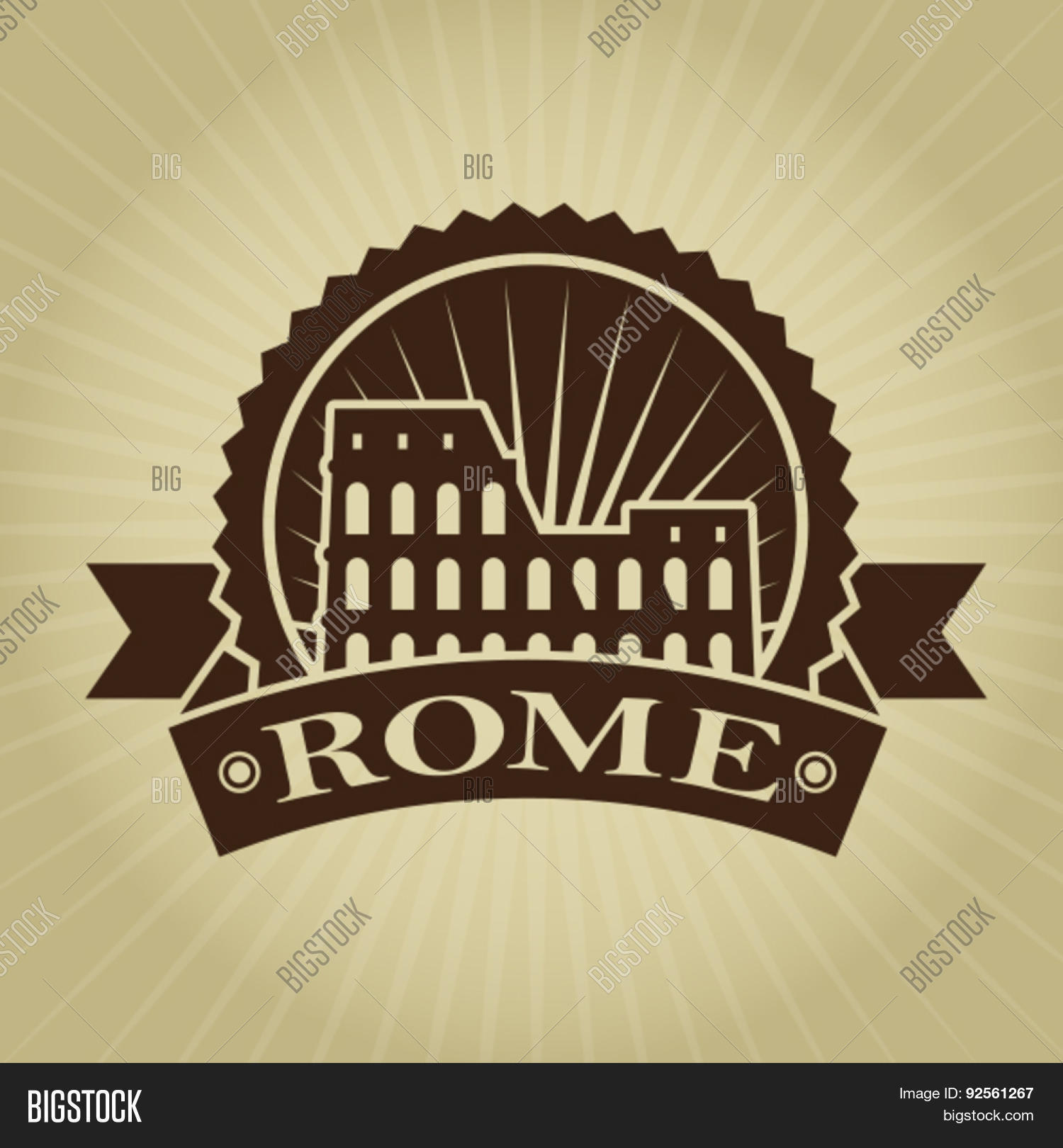 Vintage Retro Rome Vector & Photo (Free Trial) | Bigstock