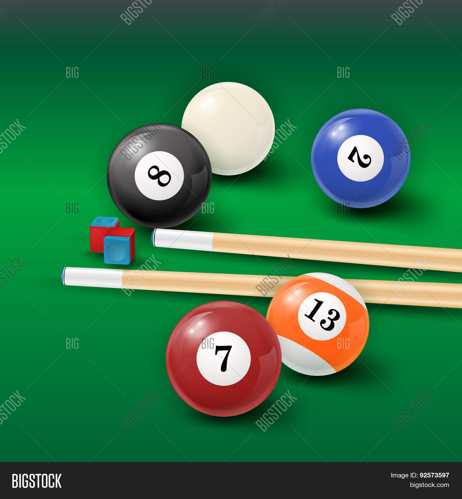Pool Table Background Vector & Photo (Free Trial) | Bigstock