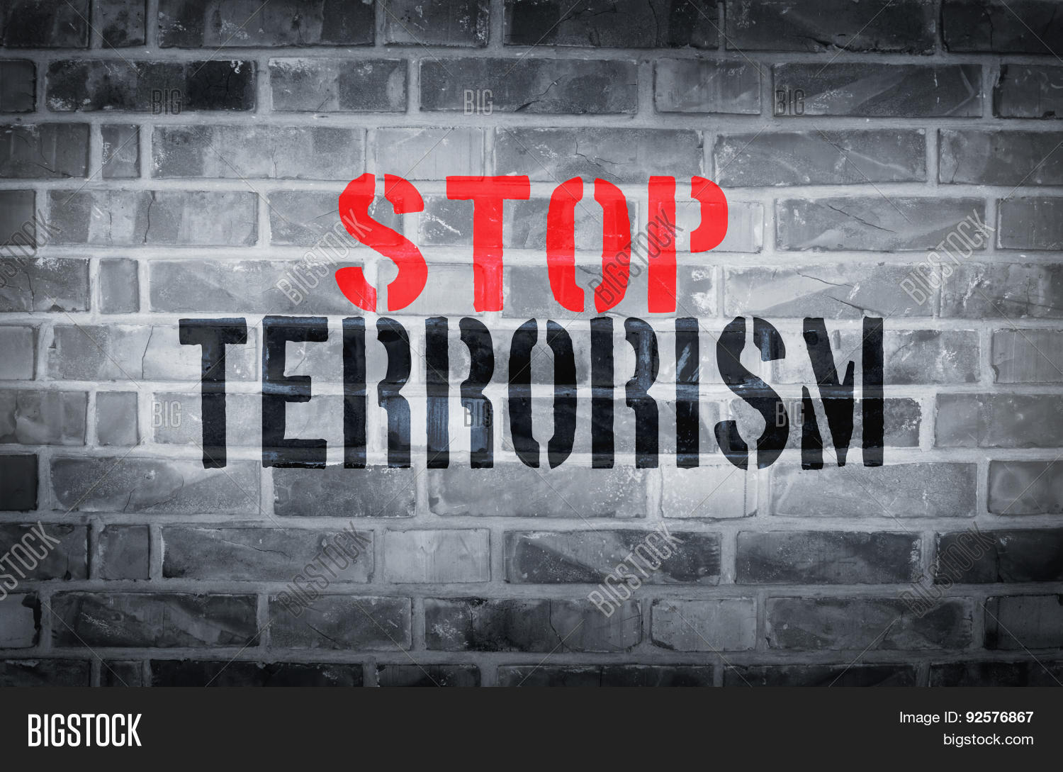 Stop Terrorism Stencil Image & Photo (Free Trial) | Bigstock