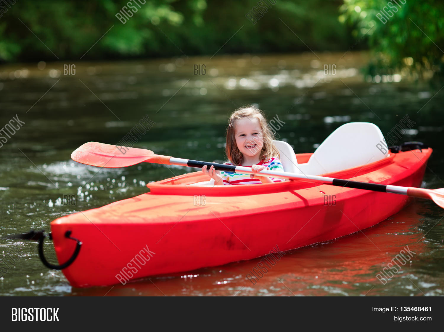 Family On Kayaks Canoe Image & Photo (Free Trial) | Bigstock