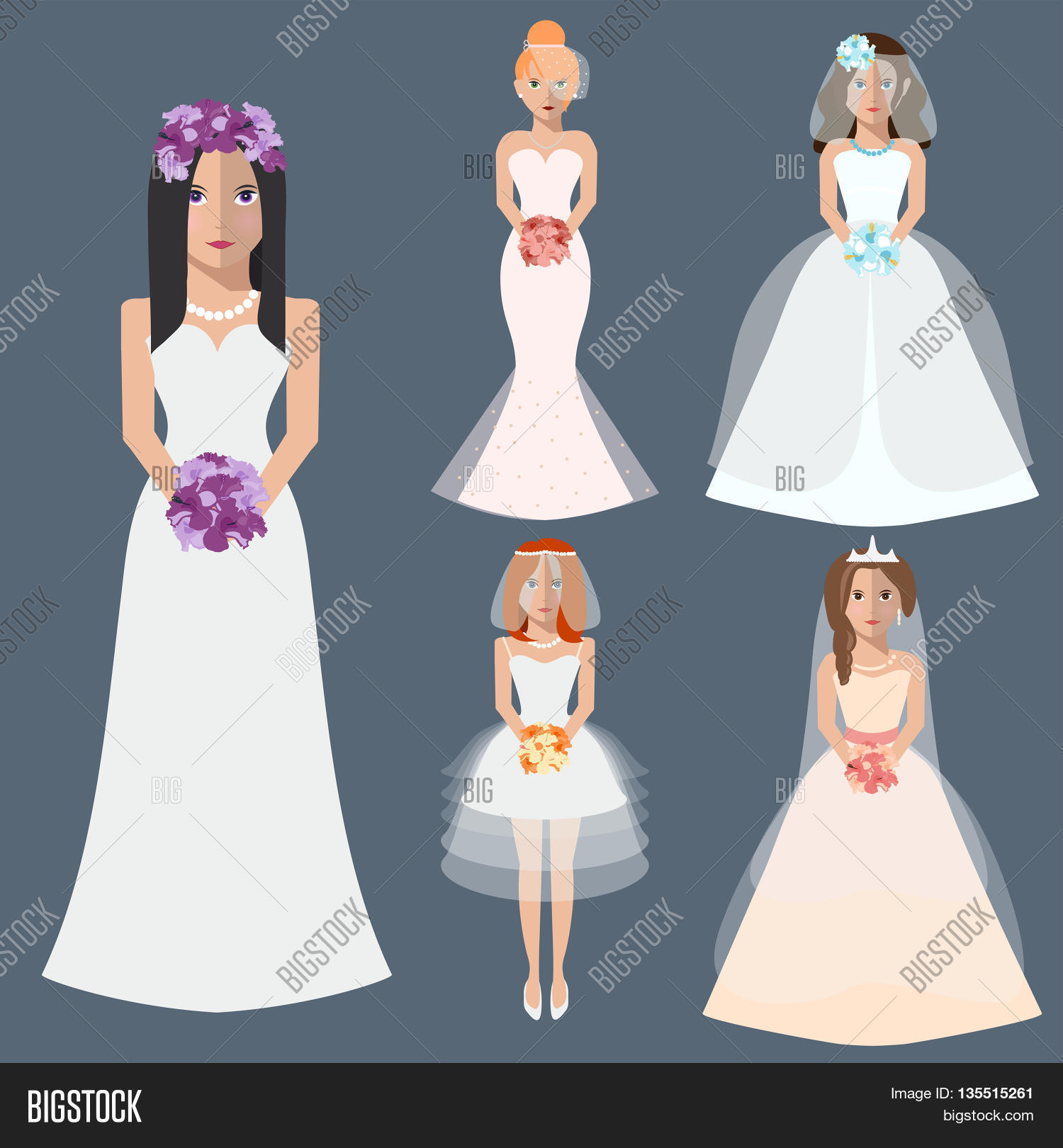Cartoon Color Wedding Dress