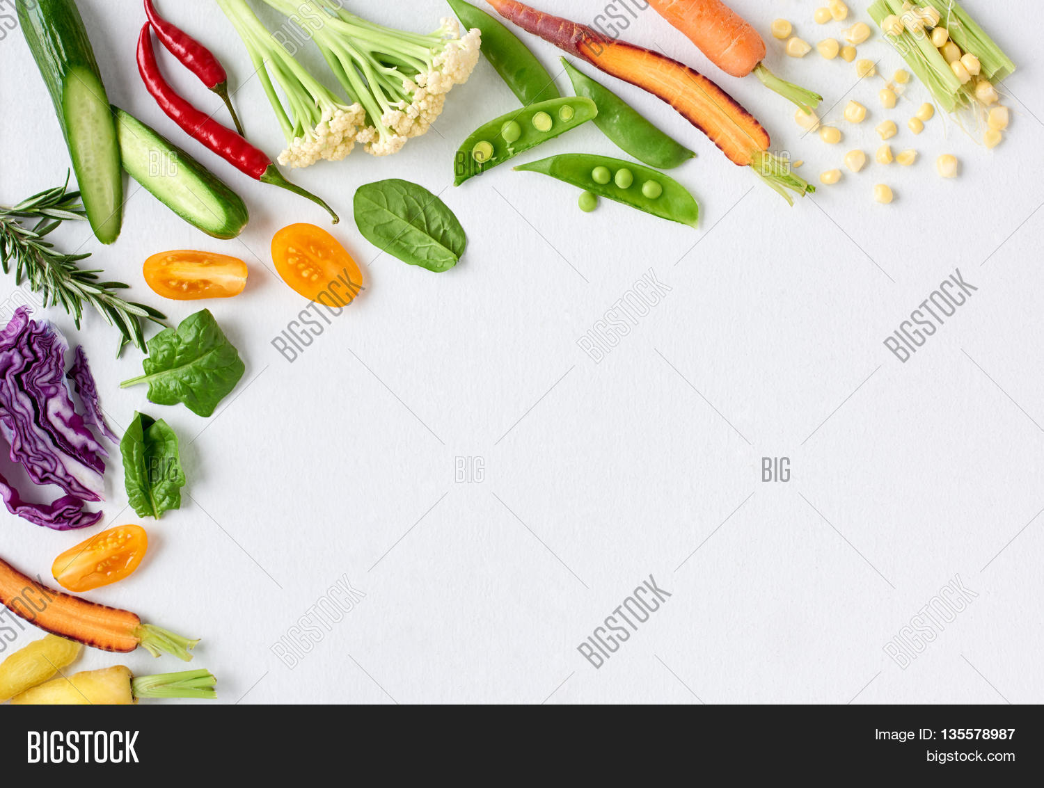Food Border Design Green