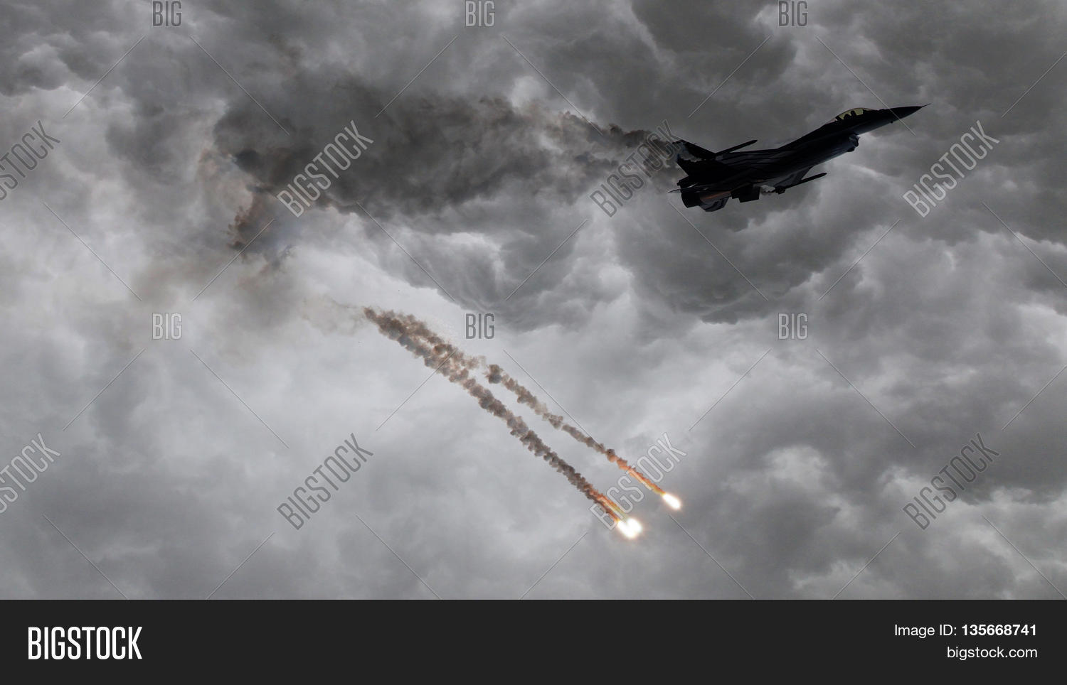 Military Jet Firing Image & Photo (Free Trial) | Bigstock