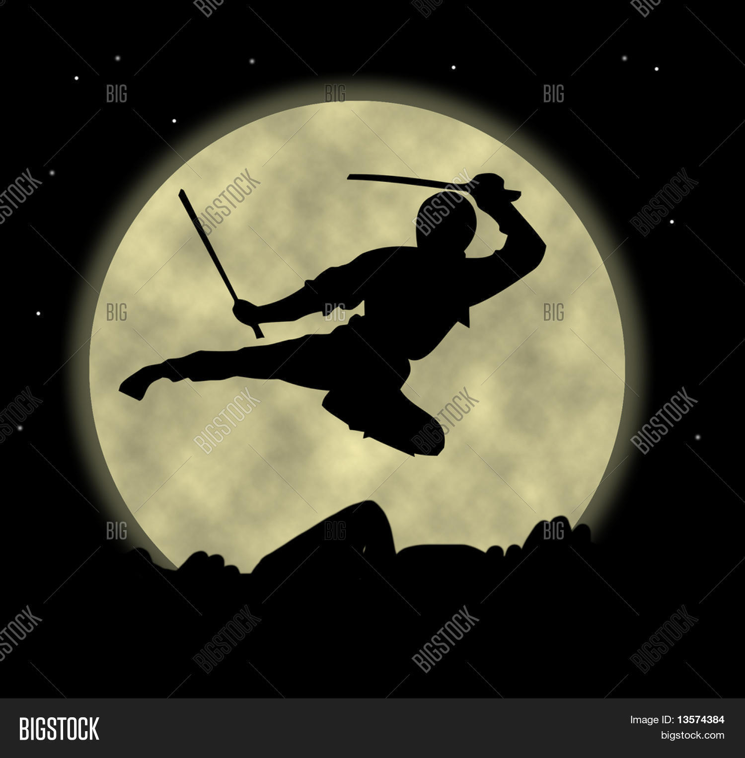 Ninja Flying Through Image & Photo (Free Trial) | Bigstock