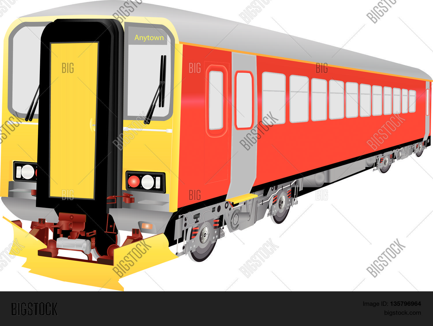 Red Commuter Diesel Vector & Photo (Free Trial) | Bigstock