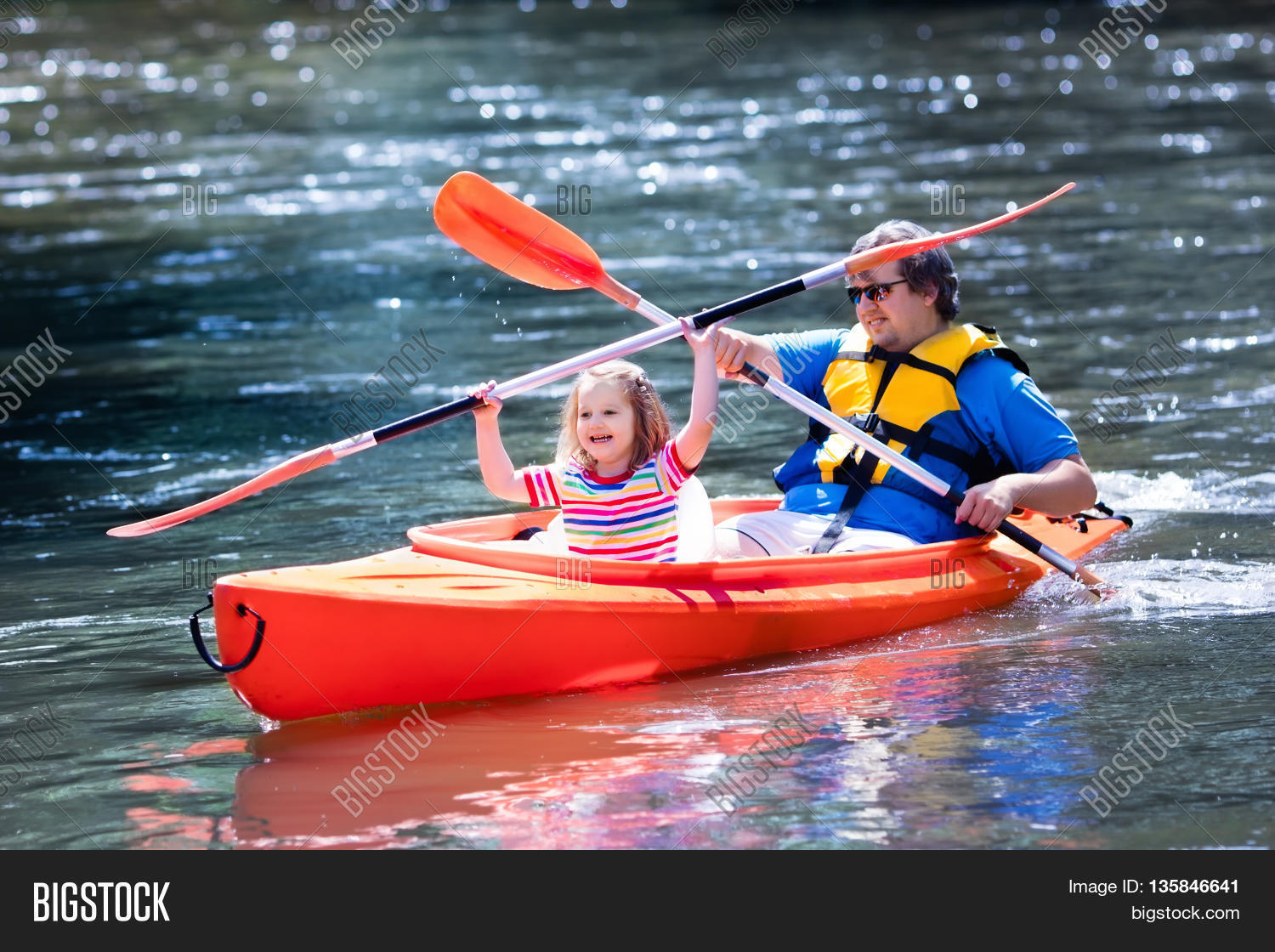 Family On Kayaks Canoe Image & Photo (Free Trial) | Bigstock