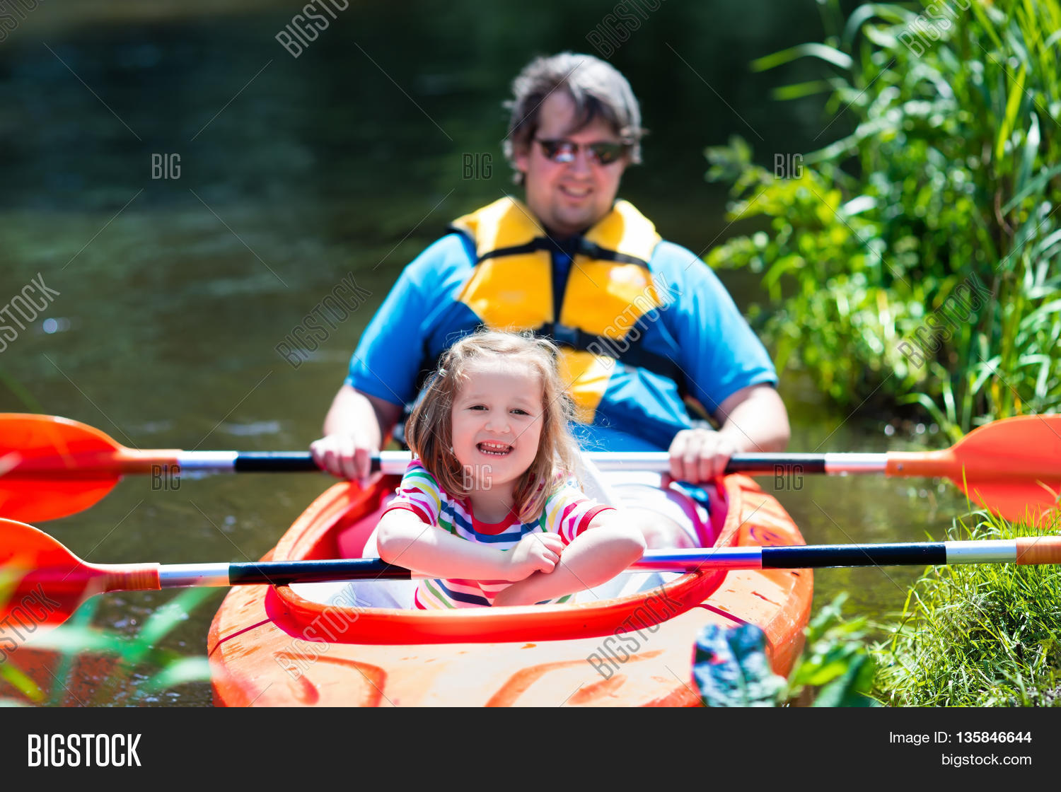 Family On Kayaks Canoe Image & Photo (Free Trial) | Bigstock