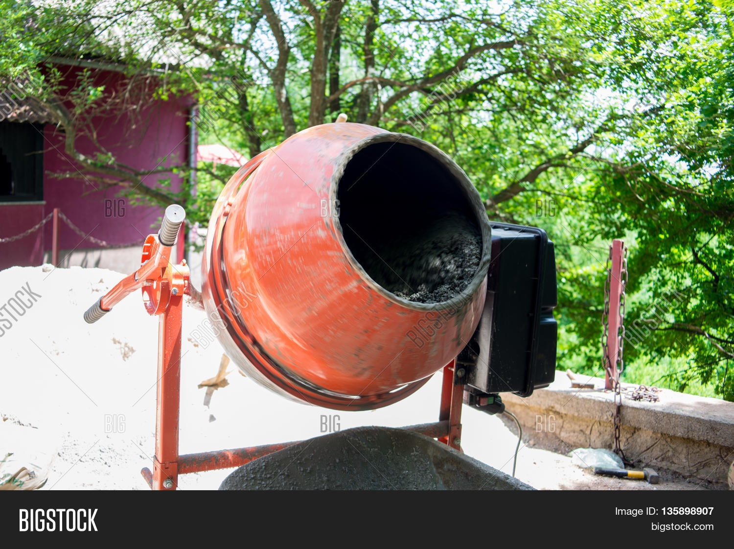 Cement Mixer Mixing Image & Photo (Free Trial) | Bigstock