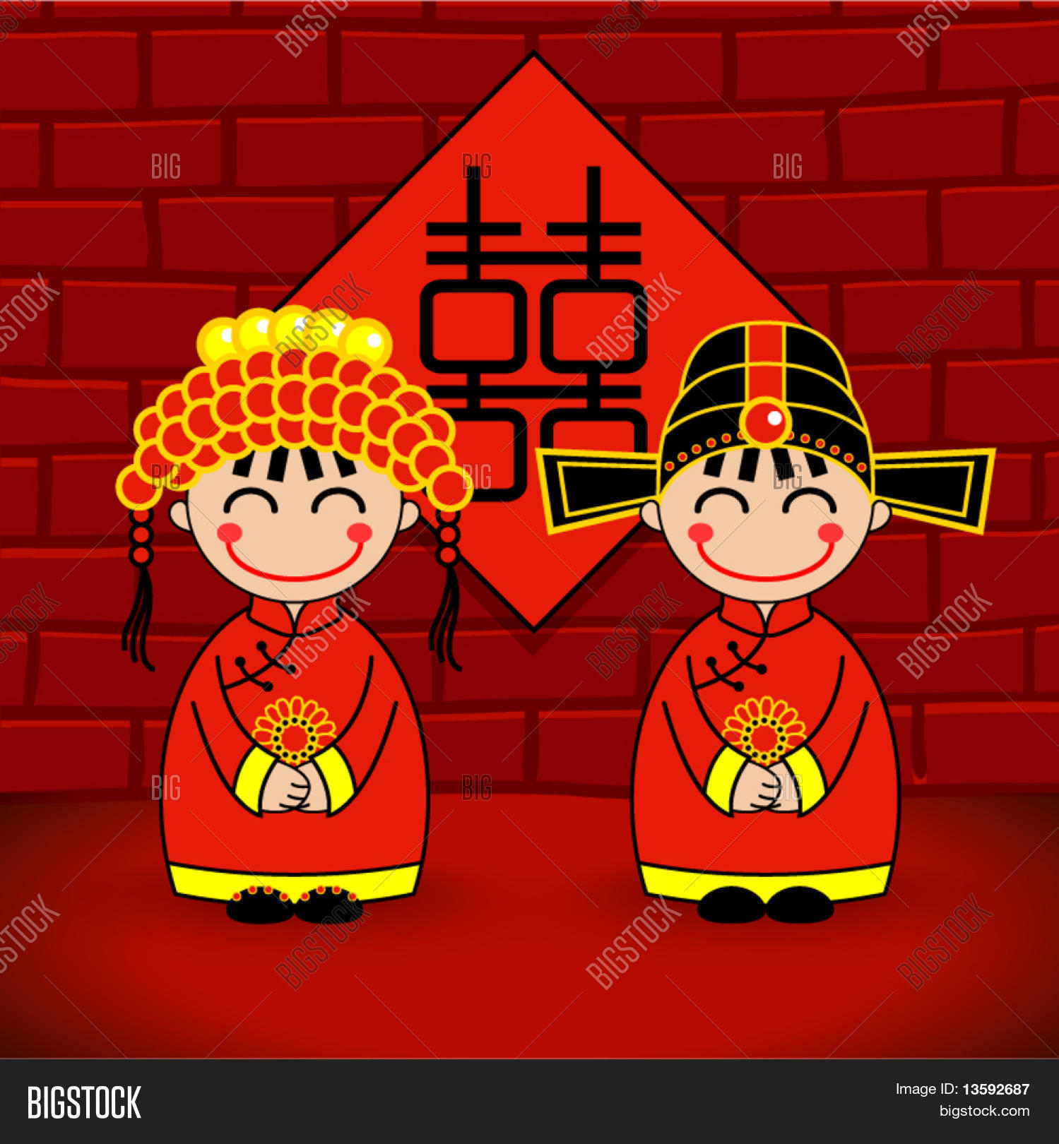 Chinese Couple Vector & Photo (Free Trial) | Bigstock