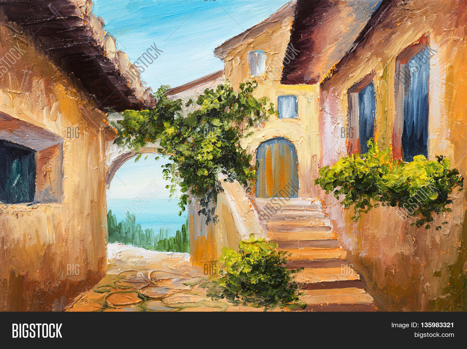 Oil Painting - House Image & Photo (Free Trial) | Bigstock