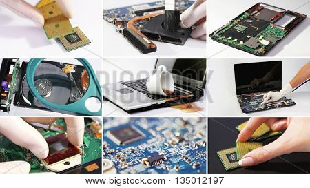 Set Collage Computer ( Image & Photo (Free Trial) | Bigstock