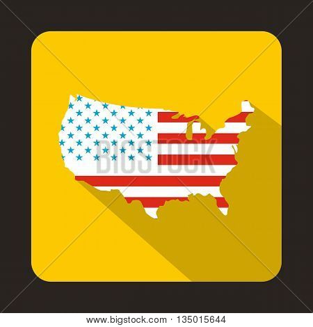 USA Map Icon Flat Vector & Photo (Free Trial) | Bigstock