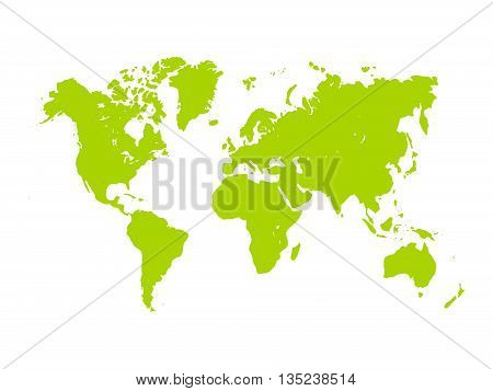 Vector Map World. Vector & Photo (Free Trial) | Bigstock
