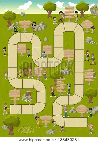 Board Game Block Path Vector & Photo (Free Trial) | Bigstock
