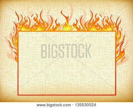 Fire Flame Card Vector & Photo (Free Trial) | Bigstock