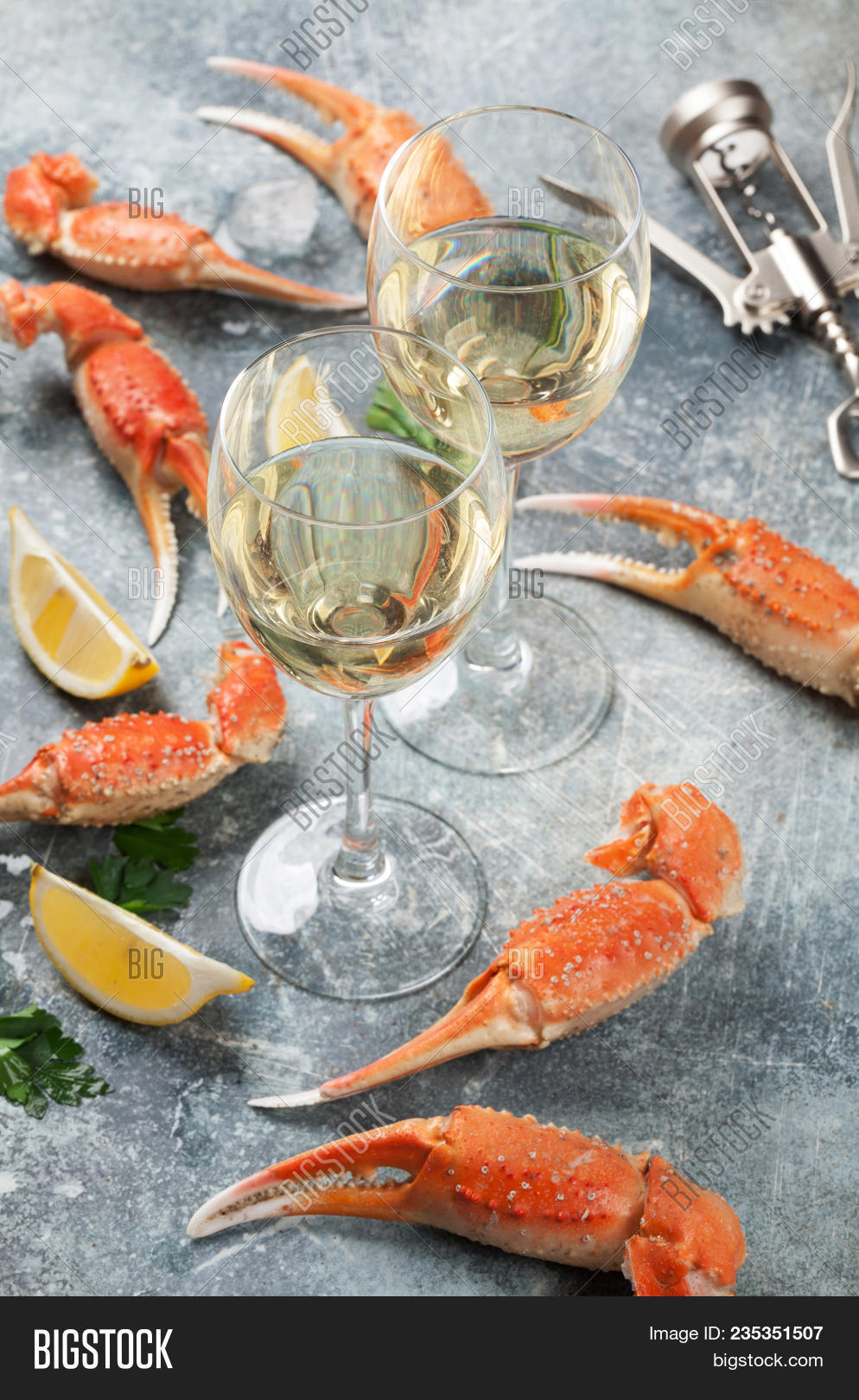 Seafood Wine. Lobster Image & Photo (Free Trial) | Bigstock