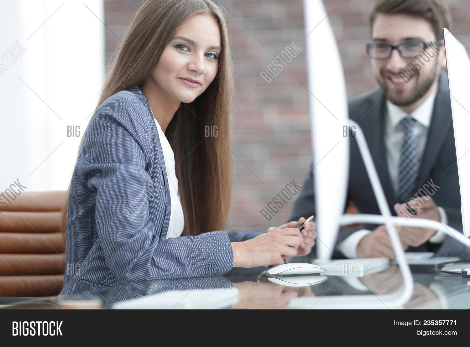 Employees Discuss Work Image & Photo (Free Trial) | Bigstock