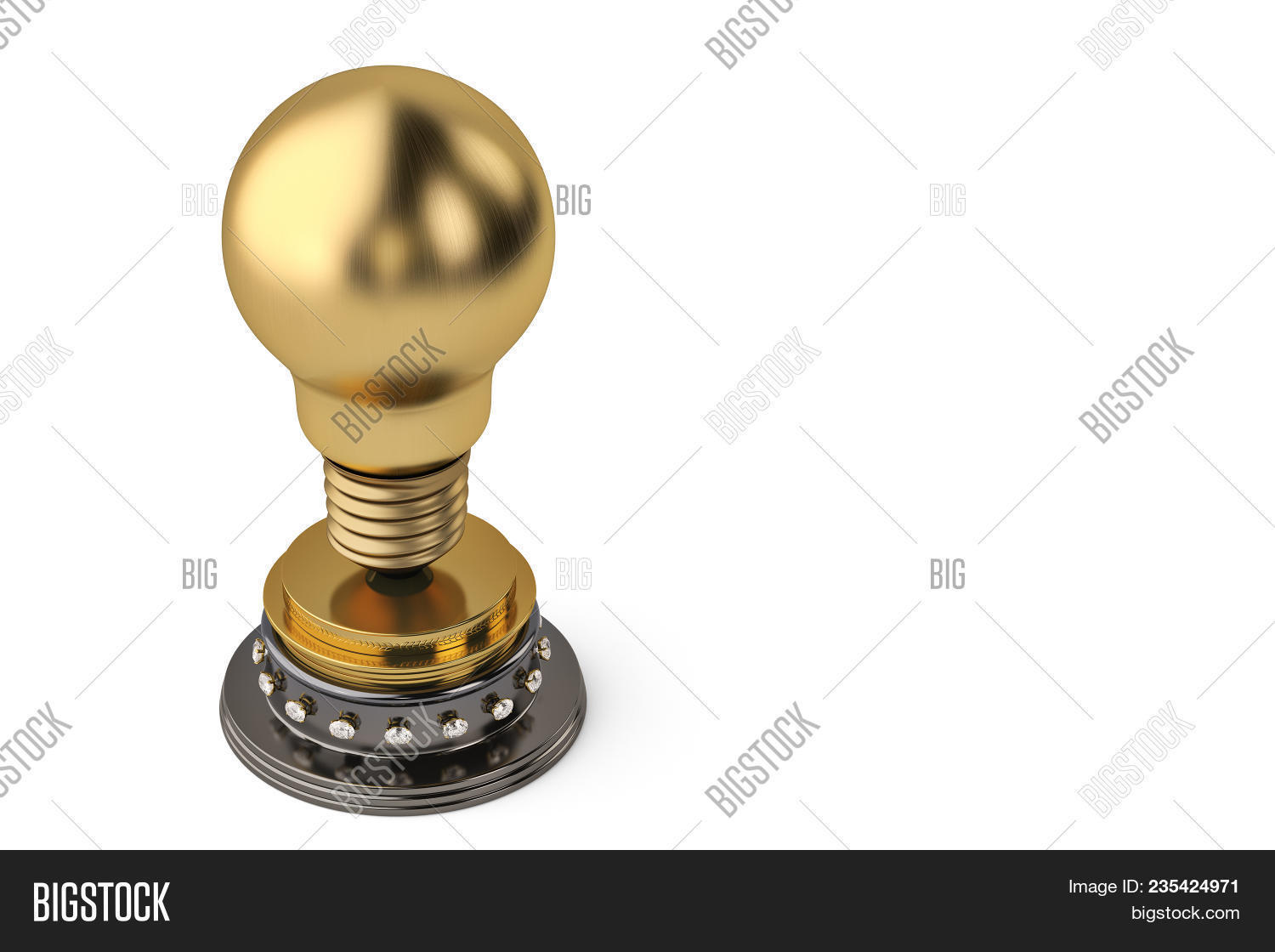 Gold Light Bulb Trophy Image & Photo (Free Trial) | Bigstock