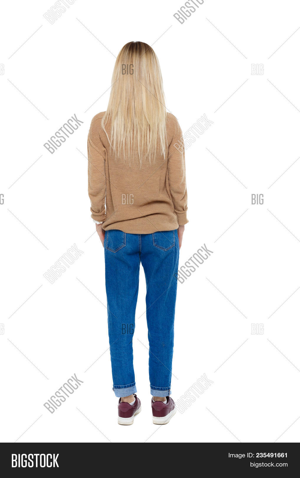 Back View Woman Jeans Image And Photo Free Trial Bigstock