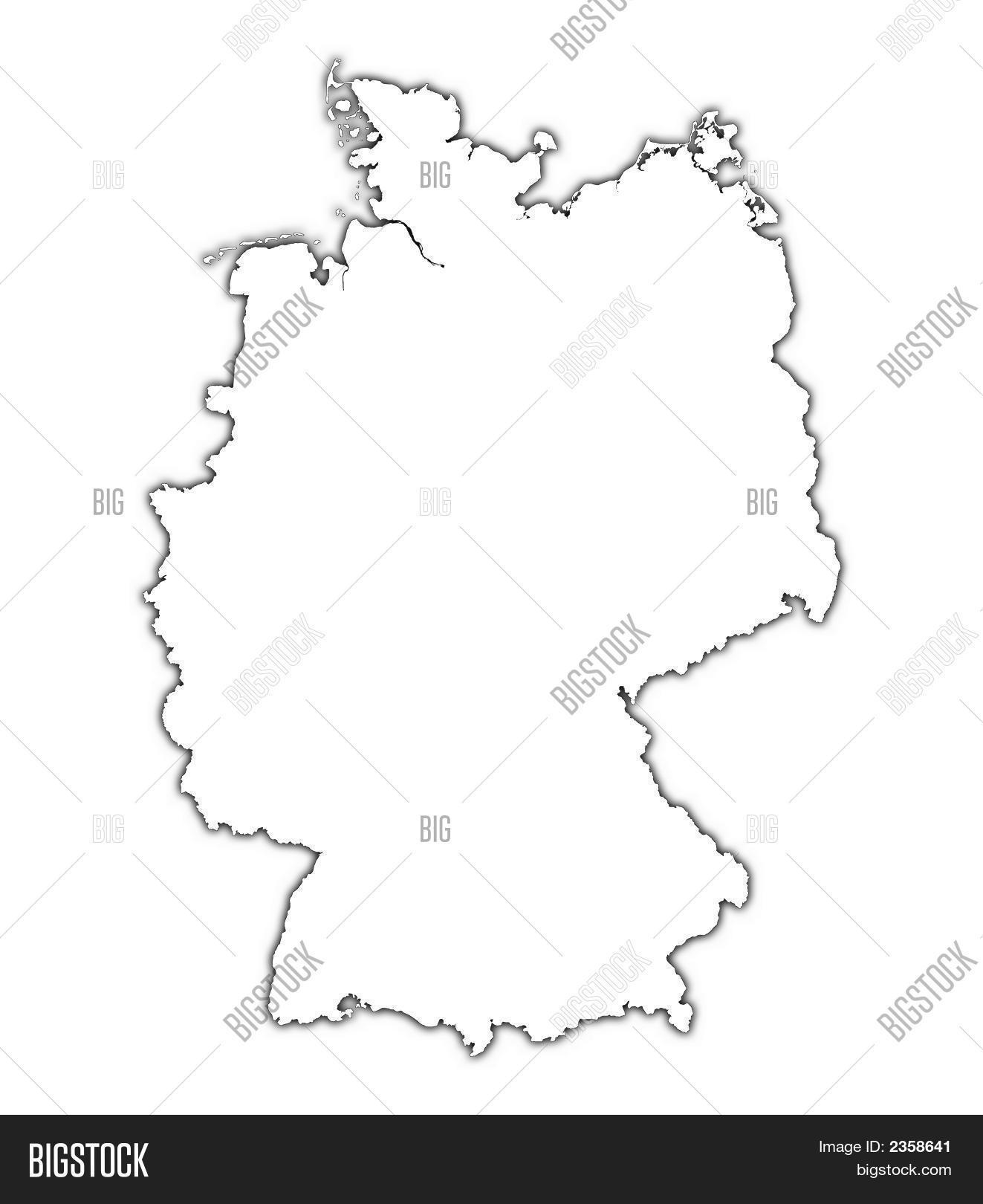 Germany Outline Map Image & Photo (Free Trial) | Bigstock