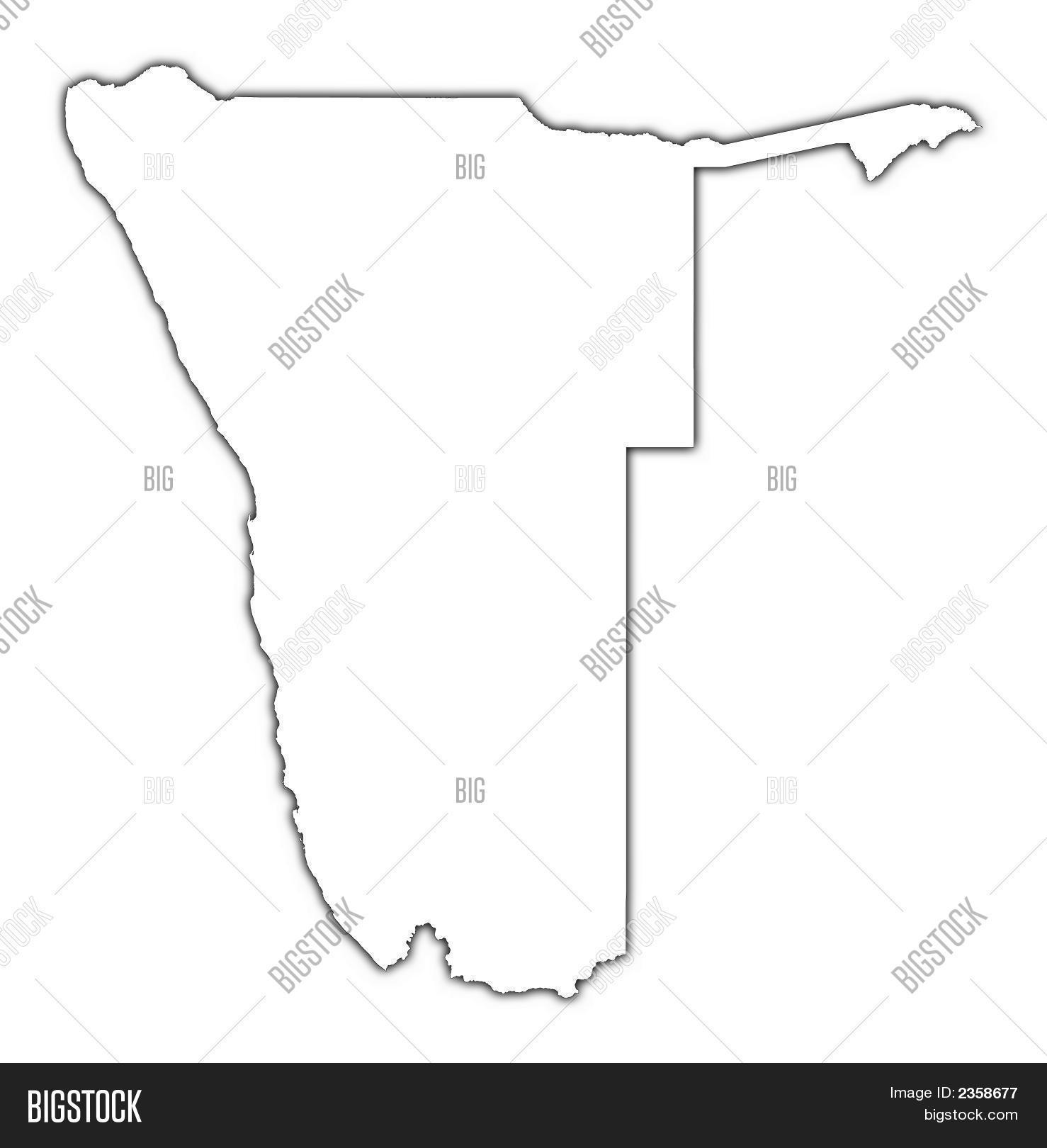 Namibia Outline Map Image & Photo (Free Trial) | Bigstock