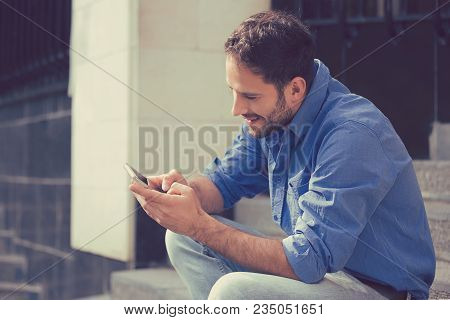 Man Texting On Phone. Image & Photo (Free Trial) | Bigstock